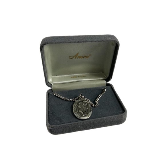 Anson | Jewelry | Vintage Anson Pewter St Christopher Catholic Medal On ...